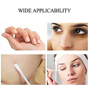 Sppry Olive Oil Makeup Remove Cotton Swabs - Individually Wrapped Double Tipped Paper Sticks, 100 Count (Round/Pointed End)