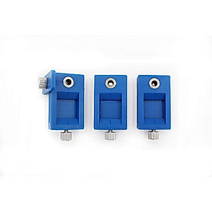 Cabinet Hardware Jig Tool for Handles and Knobs Drawer Guide Jig on Doors and Drawer Fronts, Fastest and Most Accurate Knob for inch Scale-Blue Aluminium Box