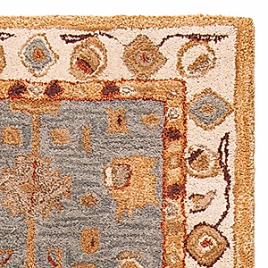 SAFAVIEH Anatolia Collection Runner Rug - 2'3" x 8', Blue & Ivory, Handmade Traditional Oriental Wool, Ideal for High Traffic Areas in Living Room, Bedroom (AN547A)