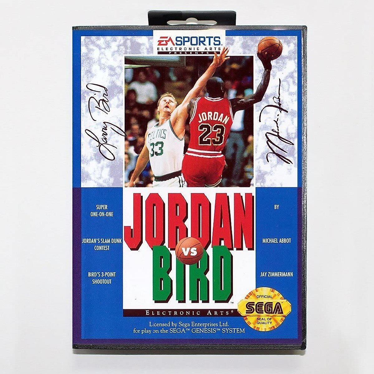 Samrad 16 Bit Sega MD Game Cartridge With Retail Box Jordan Vs. Bird One-On-One Game Cart For Megadrive For Genesis System