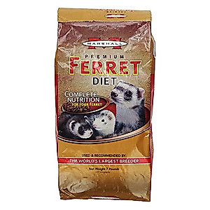 Marshall Pet Products Natural Complete Nutrition Premium Ferret Diet Food with Real Chicken Protein, Highly Digestible, 7 lbs