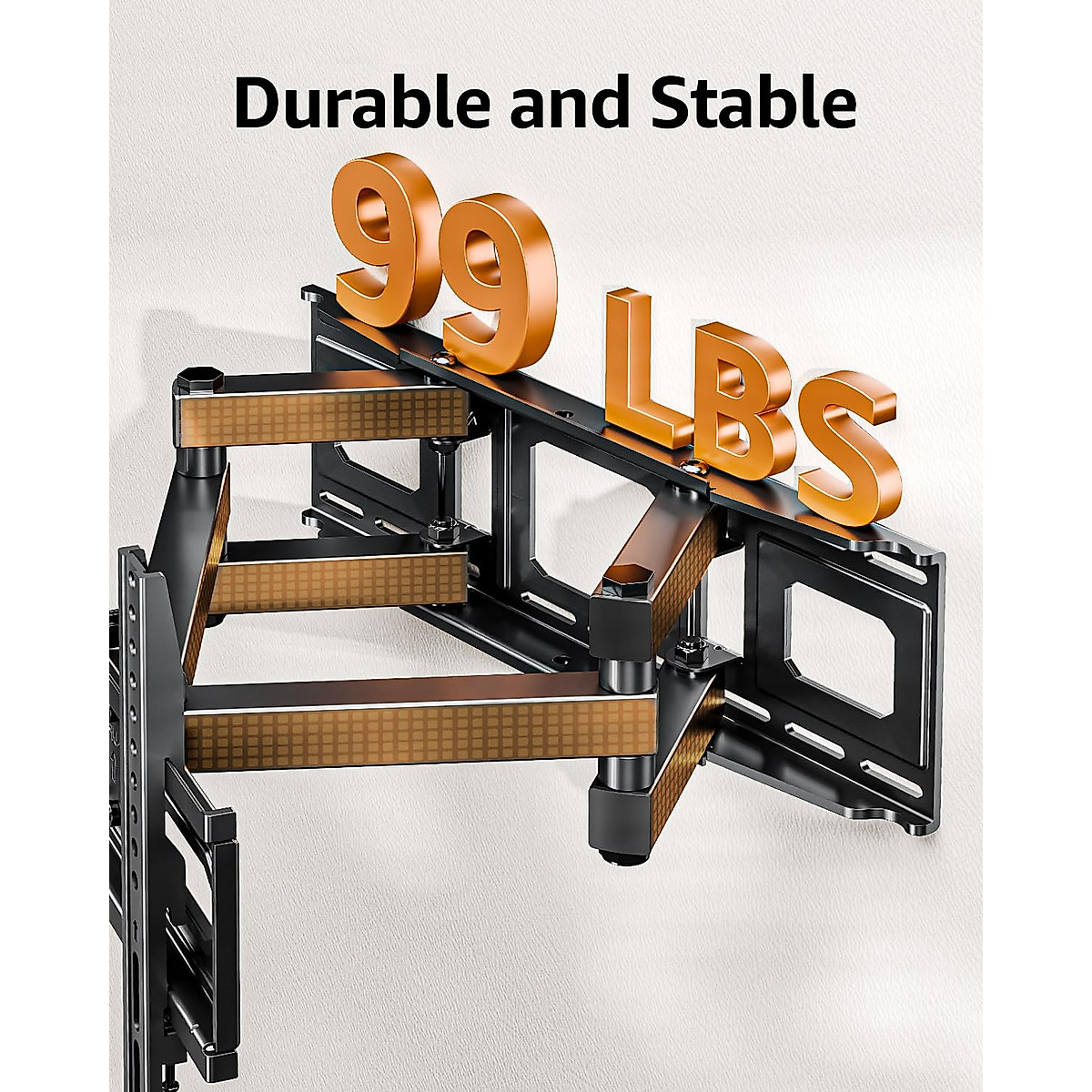 ELIVED Full Motion TV Mount TV Wall Mount Swivel and Tilt for Most 26-55 Inch TVs, Wall Mount TV Bracket with Dual Articulating Arms, Max VESA 400x400, 88 lbs. Loading, 16" Studs