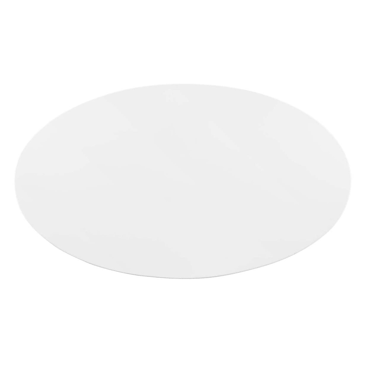 Modway Zinque Oval Modern 48" Dining Table in Gold White