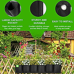 ANGTUO Hanging Wall Planters for Indoor Plants 6 Pockets New Upgraded Vertical Planter Plant Hanger for Hanging Garden Home Decoration