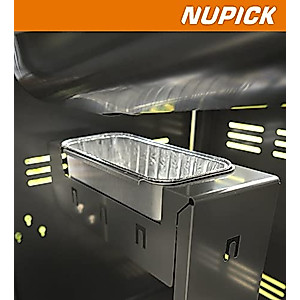 NUPICK 35 Pack Drip Pan Compatible for Weber SmokeFire EX4 / EX6 / EPX6, Genesis II 400/600, Summit 400/600 Series Grills, Disposable Aluminum Foil Grease Trays, 11.1" x 4.75" x 2.5"