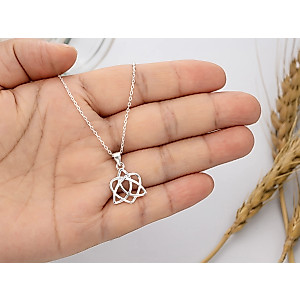 RareLove Soul Sister Gift for Women, Friendship 925 Sterling Silver Sister Celtic Knot Infinity Heart Necklace, Best Friend Birthday Gifts