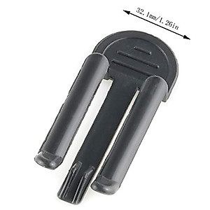 E-outstanding 20pcs 8x3.2cm Plastic Made Trash Can Bag Clip Black Color for Home and Kitchen Use