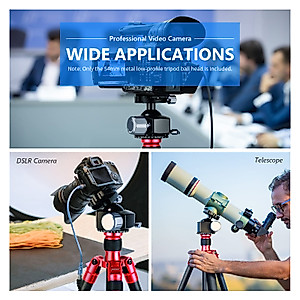 Neewer Low Profile DSLR Camera Tripod Ball Head, 54mm All Metal Panoramic Camera Mount Tripod Head with 1/4” Quick Release Plate for DSLR Camera/Camcorder, Tripod, Monopod, Slider, Max Load 77lb/35kg