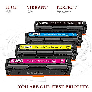 Toner Kingdom Compatible Toner Cartridge Replacement for HP 206A 206X W2110X W2110A to Use with HP Color Pro MFP M283fdw M255dw M283cdw M283 M255 M282nw (Black Cyan Yellow Magenta, 4-Pack)