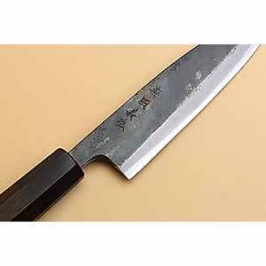 Yoshihiro Aogami Super Blue High Carbon Kurouchi Petty Utility Knife (6'' (150mm) & Saya)