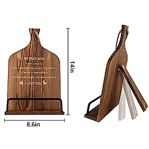VYNOPA Retirement Gifts for Women Happy Retirement Cookbook Stand Adjustable Recipe Book iPad Rustic Holder Gift for Mom with Unique Engraved