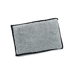 Autofiber Scrub Ninja - Interior Scrubbing Sponge (5”x3”) for Leather, Plastic, Vinyl and Upholstery Cleaning (White/Gray)