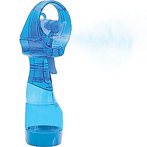 O2COOL Deluxe Handheld Battery Powered Water Misting Fan (Light Blue) 2 Pack