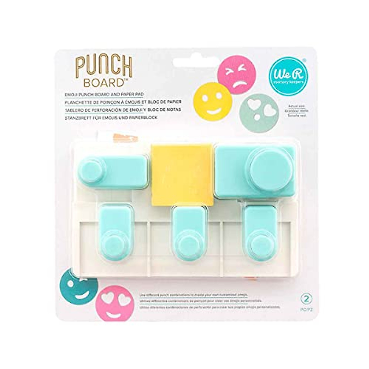 We R Memory Keepers Emoji Punch Board (2 Piece)