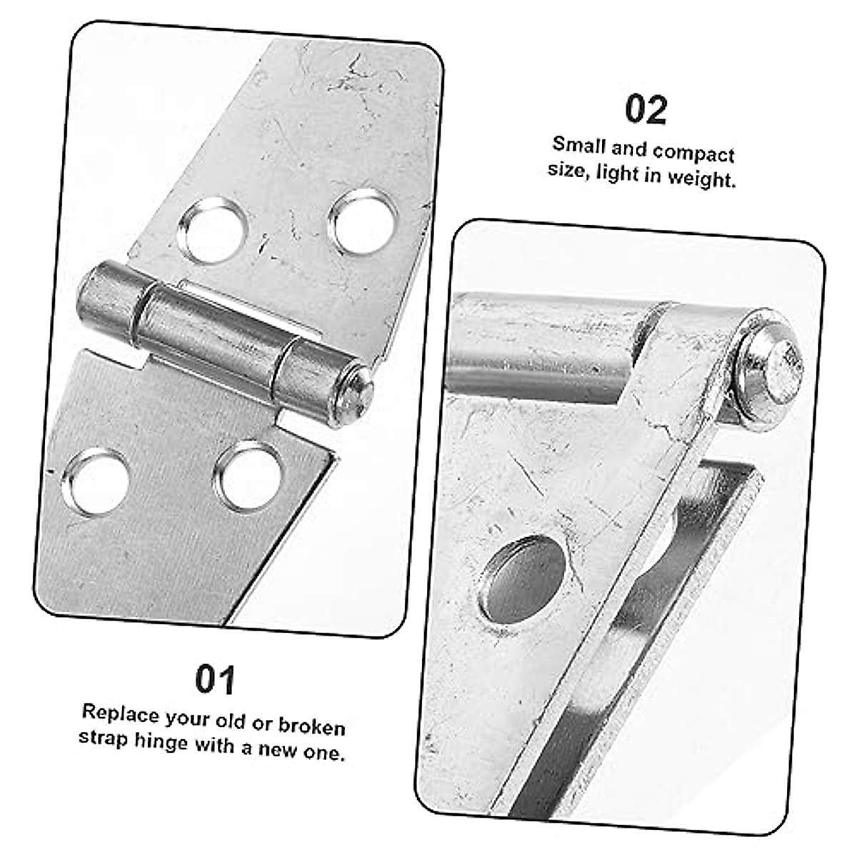 ULTECHNOVO 2pcs T-Hinge Fence Gate Hinges Heavy Strap Hinge Fence Hinges Heavy Duty Strap Hinges Galvanized Strap Hinges Shed Door Hinges Barn Shed Hinges Iron Door Hinges Abs Box Wood Fence
