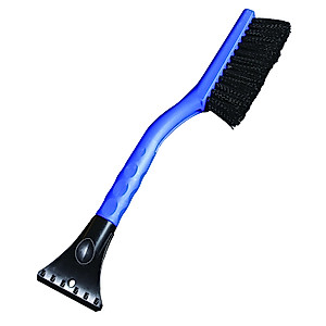 Snow Joe SJBLZD-LED 4-in-1 Telescoping Snow Broom + Ice Scraper (18-Inch) and Mallory 518 16" SnoWEEvel Snow Brush