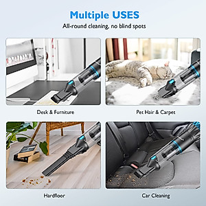 Aroma Room Handheld Vacuum Cordless, Small Hand Vacuum Cleaner with Powerful Cyclonic Suction, Portable & Lightweight, Rechargeable Vacuum Cleaner for Pet Hair, Home & Car Cleaning, Wet Dry Use