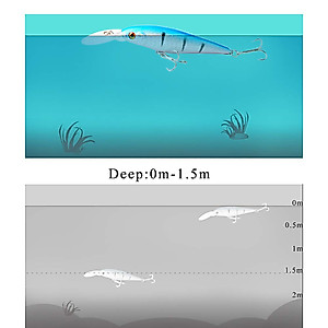 LOVEPET 11cm/10g Simulation Bait,Long Tongue Fake Bait, Lures Minor Bionic Bait,Fishing Tackle, Fish Hook, 10 Pcs