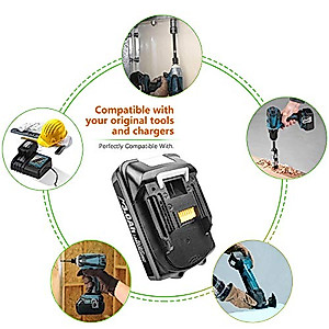 Powtree BL1815 18V 3.0Ah LXT Lithium-ion Replacement Battery for Makita BL1815 BL1830 BL1860 BL1850 BL1840 BL1850B-2 BL1845 BL1815 BL1820 BL1860B Cordless Power Tools Series