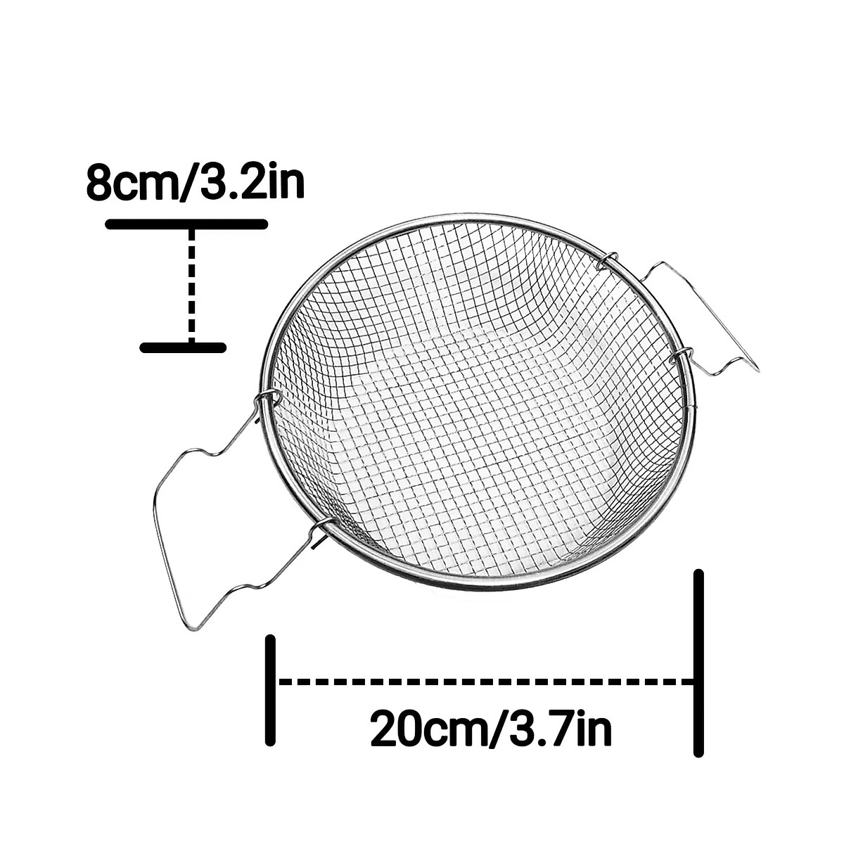 Deep fryer pot With Basket 4Quarts Enamel Stock Pot With Lid Sauce Pot Deep Fryer Pot Suitable Frying Fries,fish Cooking Soup Glass Glaze Easy to Clean High temperature resistance of 900 ° F
