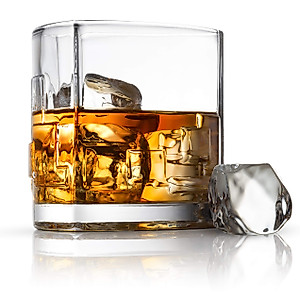 JoyJolt Revere Scotch Glasses, Old Fashioned Whiskey Glasses 11-Ounce, Ultra Clear Whiskey Glass for Bourbon and Liquor, Set Of 2 Glassware