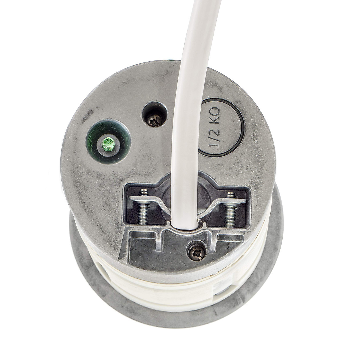 Bryant Electric RCT201ALU 15A 125V Tamper Resistant Pop-Up Countertop Receptacle Flush Mount, 15 Amp, Brushed Aluminum