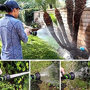 GREEN MOUNT GSFNG98 Garden Hose Nozzle, Fireman's Hose Heavy Duty Nozzle, Premium Constructed Sprayer with Ergonomic Handle for Arthritis