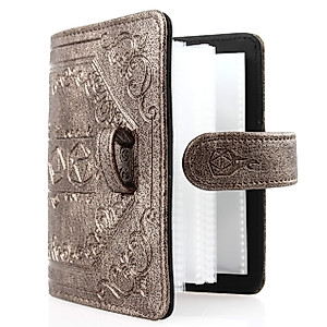 Forged Dice Co Spellbook of Incantations (Dice Edition) Spellbook Card Holder & Deck of Dry Erase Cards with Velvet Storage Bag - Storage for D&D Spell Book Monster Magic Item Cards