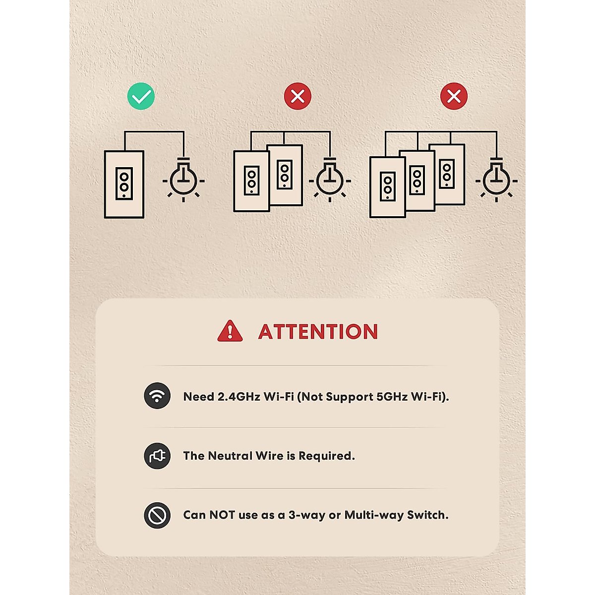 meross Smart Dimmer Switch Single Pole Supports Apple HomeKit, Alexa Google Assistant & SmartThings, 2.4GHz WiFi Light Switch for Dimmable LED, Neutral Wire Required, Remote Control Schedule, 1 Pack