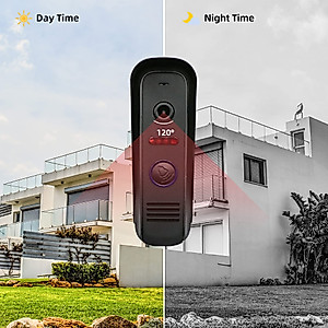 JeaTone 10 Inches Wired Video Intercom System, Doorbell with Camera and Monitor, Home Security System with IP65 Waterproof Doorbell, Night Vision, 1080P HD/2.0MP, Motion Detection, Dual-Way Intercom