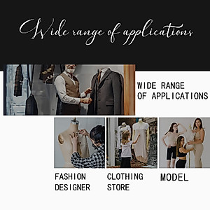 PDM WORLDWIDE Black Dress Form Adjustable Mannequin for Sewing, Female Size 6-14 Pinnable Body Form with 13 Dials & Detachable Casters, 42.5"-60" Height Range for Clothing Display, Small to Medium