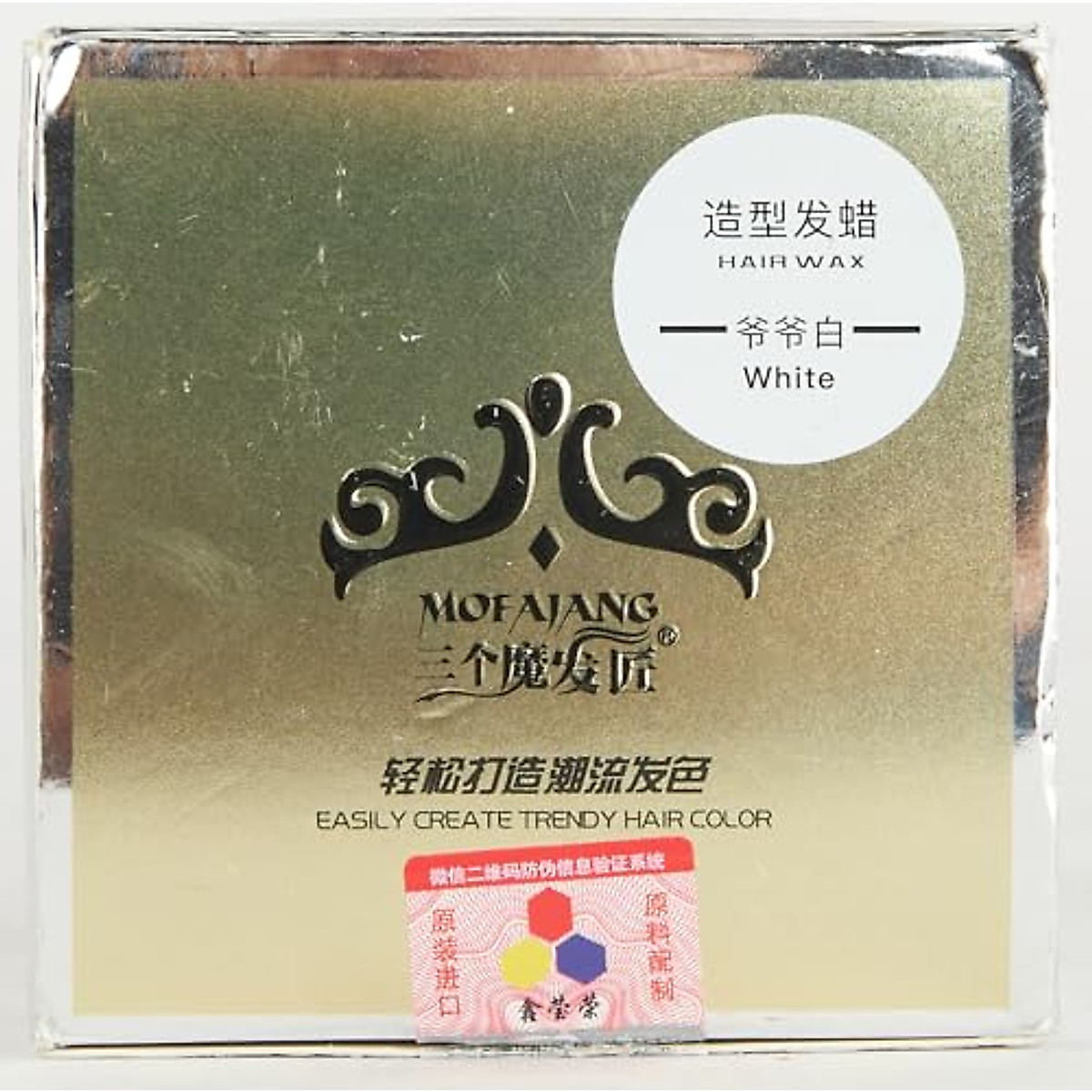 VOLLUCK Silver Gray Hair Wax Pomades 4.23 oz - Natural Hair Coloring Wax Material Disposable Hair Styling Clays Ash for Cosplay, Party (Silver Gray)