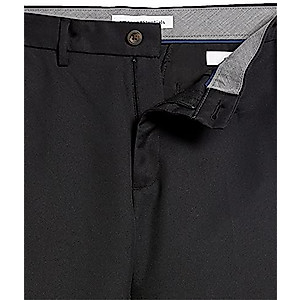 Amazon Essentials Men's Slim-Fit Flat-Front Dress Pant, Black, 32W x 30L