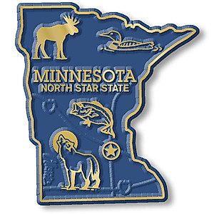Minnesota Small State Magnet by Classic Magnets, 2" x 2.2", Collectible Souvenirs Made in The USA