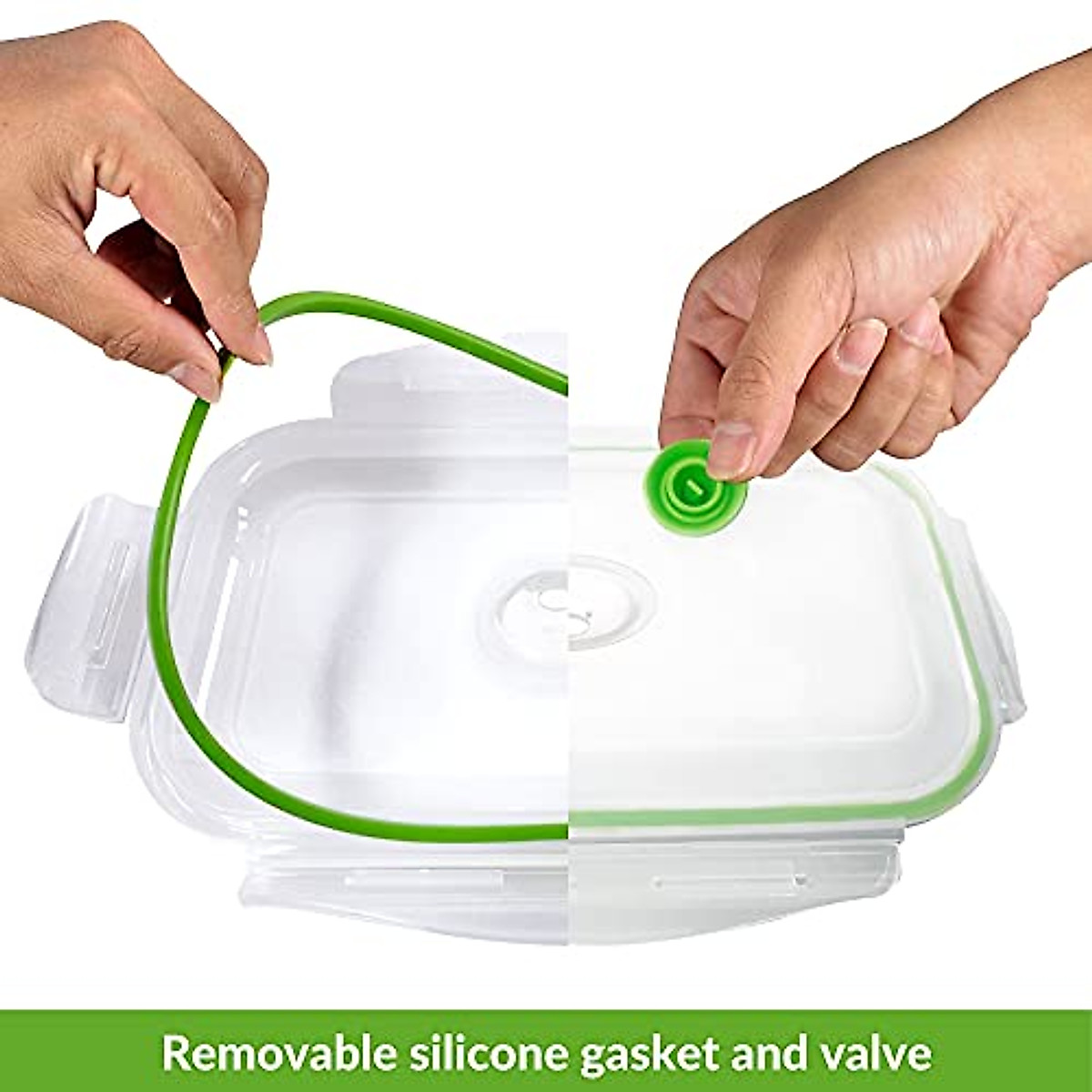 Lasting Freshness 19 Piece Vacuum Seal Food Storage Container Set, Rectangle