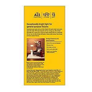 Plump GE Ultra Bright LED 3-Way Light Bulb, 75/150/250 watt Replacement, Soft White, 1100/2310/3900 lumens, exceptionally Bright, Portly LED A23, Frost Finish