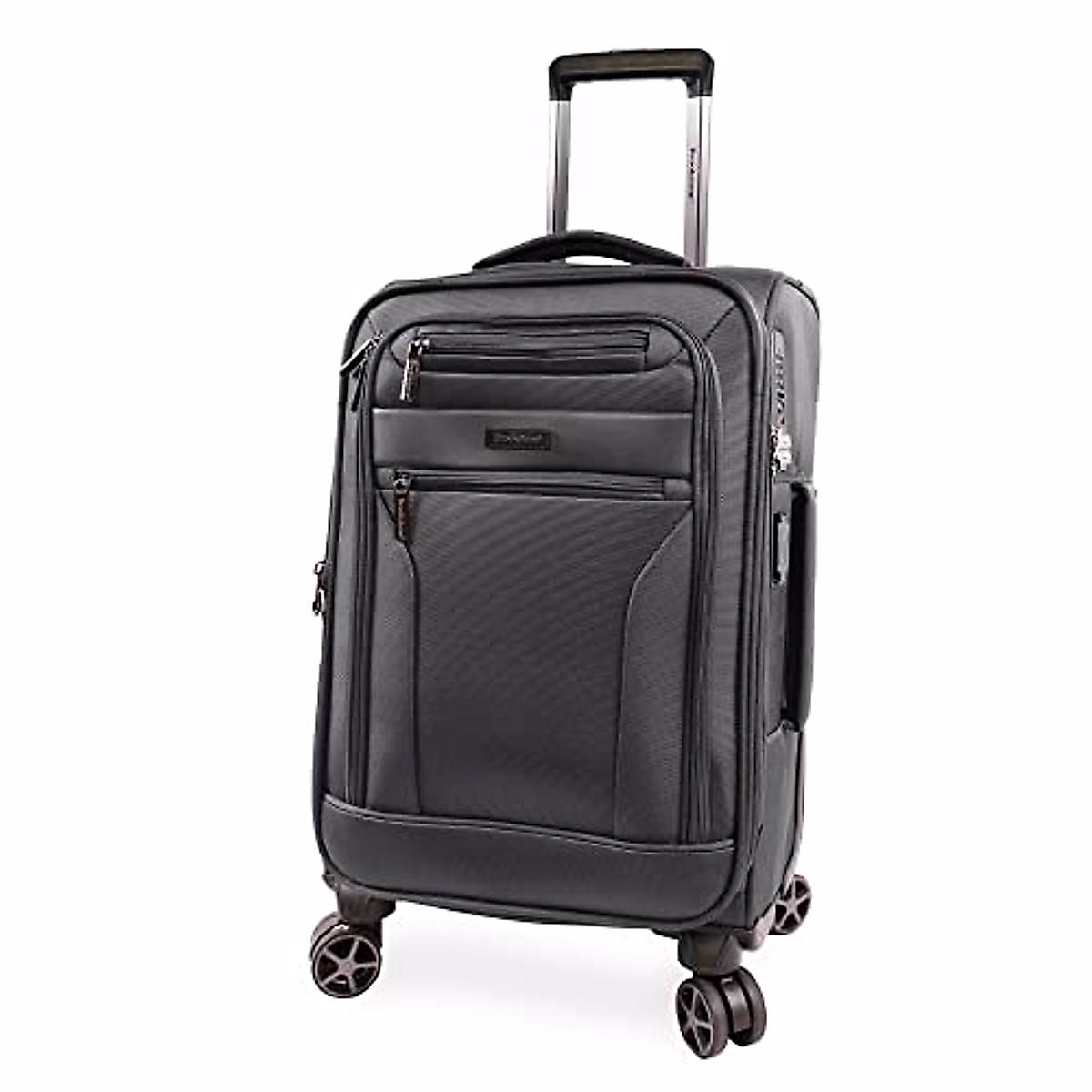 Brookstone Luggage Harbor Spinner Suitcase, Dark Charcoal, Carry-On
