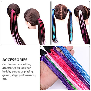 PRETYZOOM 1 Set 6pcs Wig Kids Hair Accessories Hair Accessories for Women Hair Rope Girls Headbands Mermaid Headband Hair Braid Extension Scrunchies Hair Ring Fabric Colorful Child