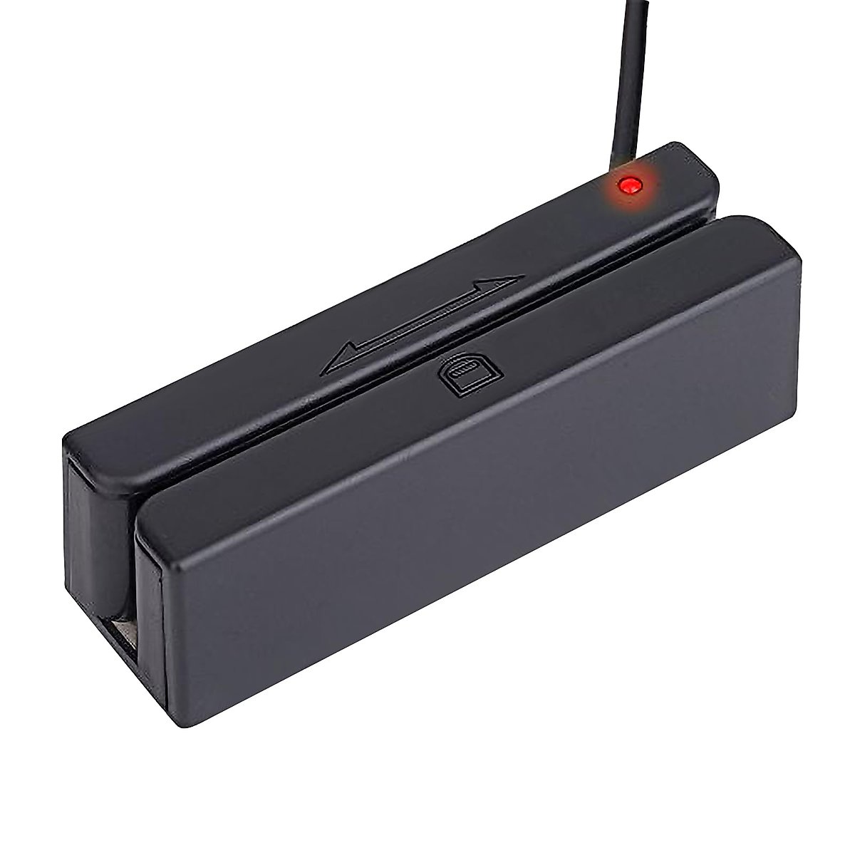 Magnetic Stripe Card Reader USB 3-Track POS Credit Card Reader Swiper Magstripe Swipe Card Reader Membership Card Gift Card Reader Access Control Card Reader Writer
