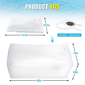 Zipcase Water Storage Bladder, 100 Gallon Heavy Duty Food-Grade Plastic Bag, for Emergency Water Bank, Ideal for Bathtub Water Storage, Camping, Gardening and Agricultural Irrigation.