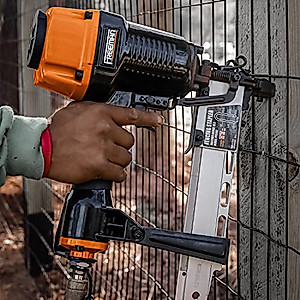 Freeman PFS105 Pneumatic 10.5-Gauge 1-9/16" Fencing Stapler With Adjustable Metal Belt Hook And Case