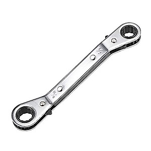 uxcell Reversible Ratcheting Wrench,1/2-inch x 9/16-inch Offset Double Box End, Cr-V