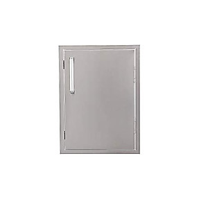 WHISTLER Outdoor Kitchen Single Access Door,17x24 Inch,304 Stainless Steel BBQ Grill Doors,Silver (17W x 24H)