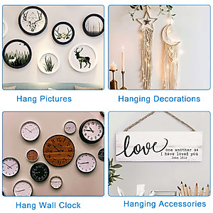 Qiozlen Wall Adhesive Hooks Stainless Steel,Command Strips for Pictures, Clock ,Wall Strips,Command Hooks,Waterproof
