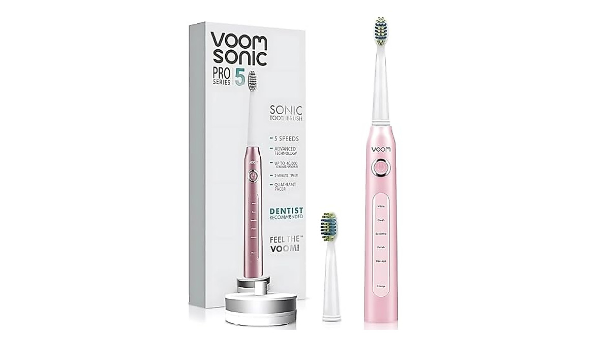 Voom Sonic Pro 5 Electric Toothbrush for Adults | Ultrasonic, 5 Modes