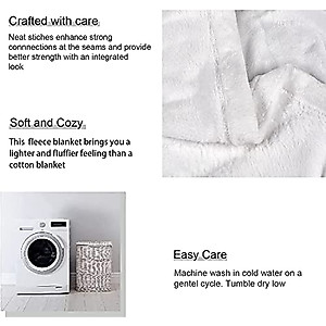 HommomH 60"x80" Black Lion Blanket Animal Print Soft Fluffy Fleece Throw for Couch Sofa Bed