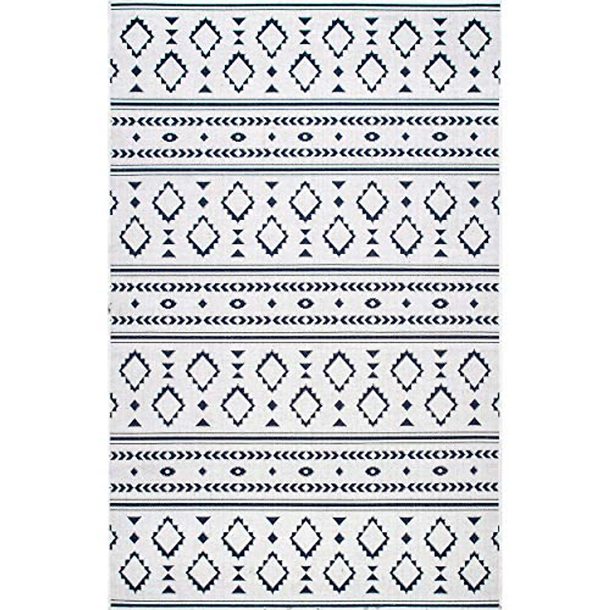 nuLOOM Frontier Droplet Striped Indoor/Outdoor Area Rug, 5' x 8', Light Grey