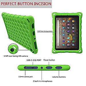 DJ&RPPQ New Tablet Kids Case for 1 0in Tablet Light Weight Shock Proof Kids Friendly Case Incompatible with Samsung iPad - Green