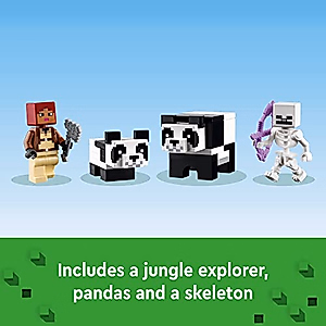 LEGO Minecraft The Panda Haven 21245, Movable Toy House with Baby Panda Animal Figures, Gaming Christmas Toy for Kids, Great Gift Idea for Boys and Girls Ages 8 and Up