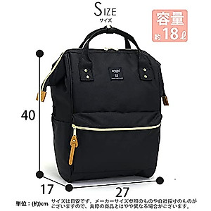 anello(アネロ) Base Backpack (R), Black (Black 19-3911tcx)